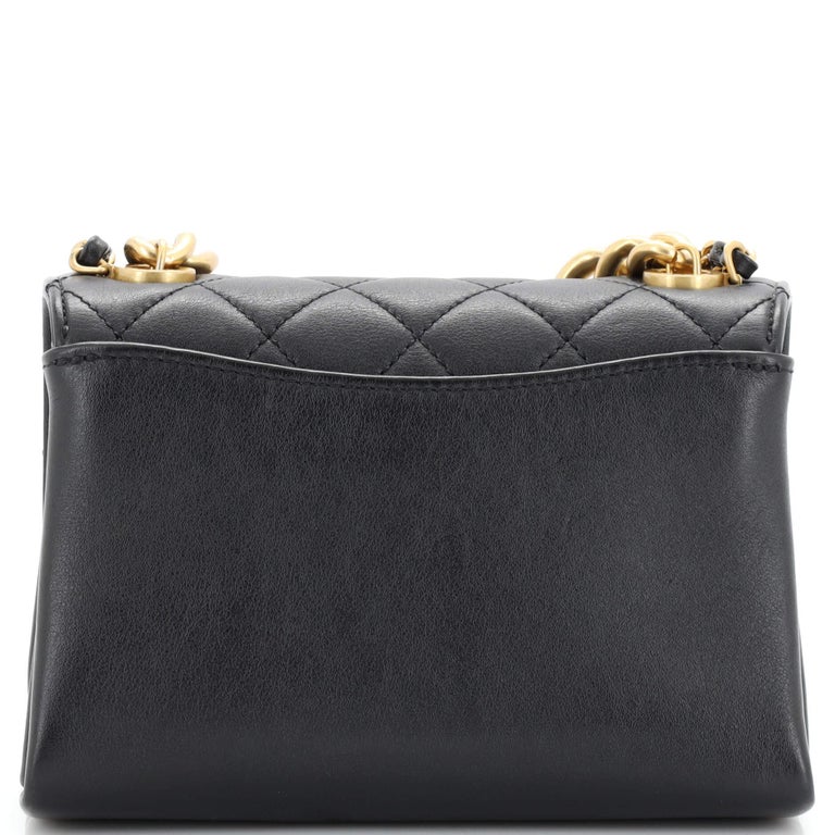 Chanel Pearl Boy Chain Flap Bag Quilted Calfskin Mini For Sale at 1stDibs