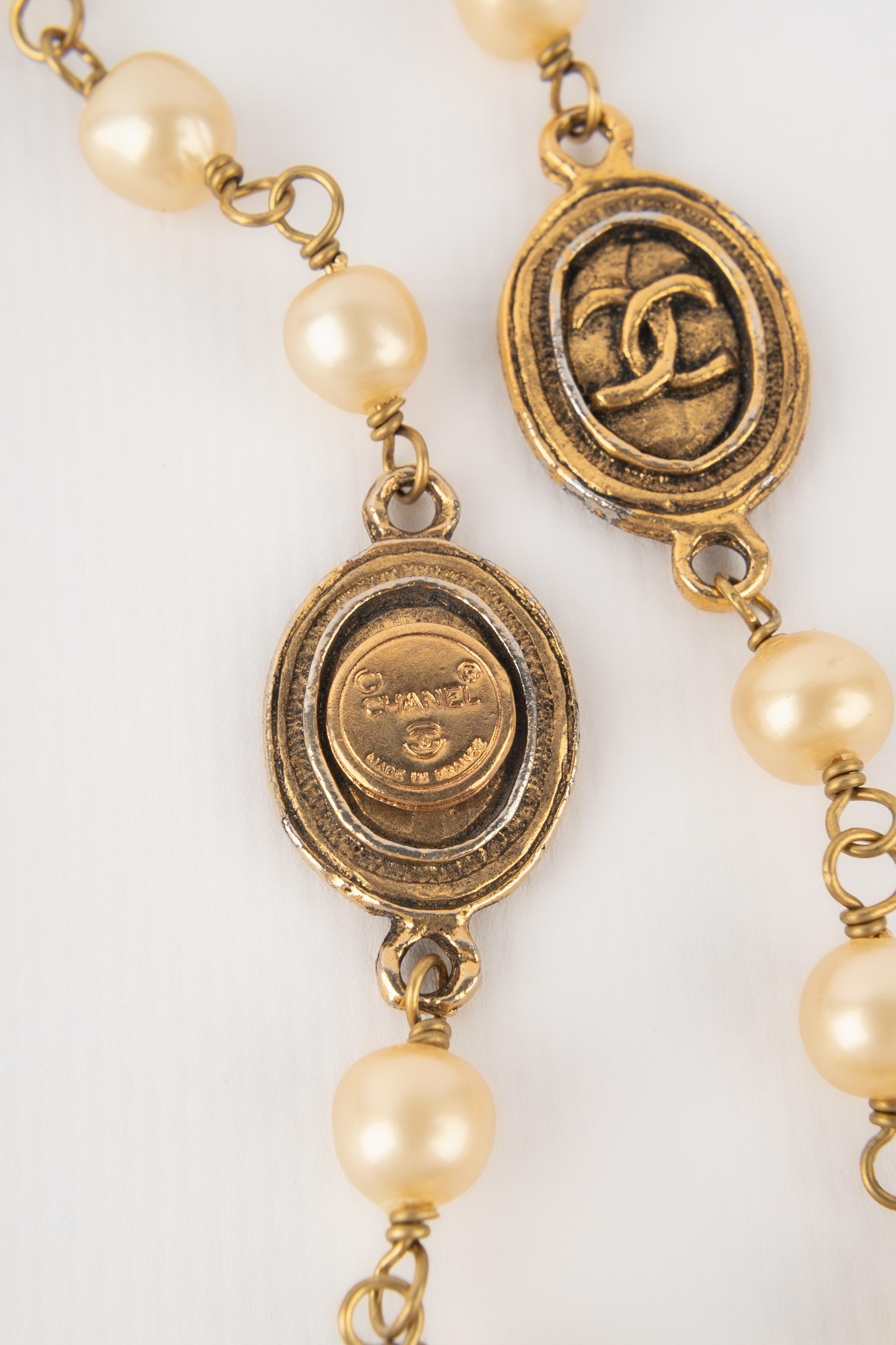 Chanel pearl necklace For Sale at 1stDibs
