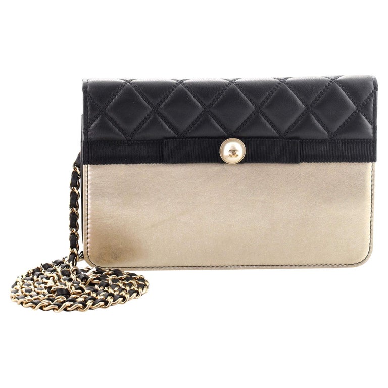 Chanel Pearl Wallet on Chain Quilted Lambskin and Calfskin For Sale at ...