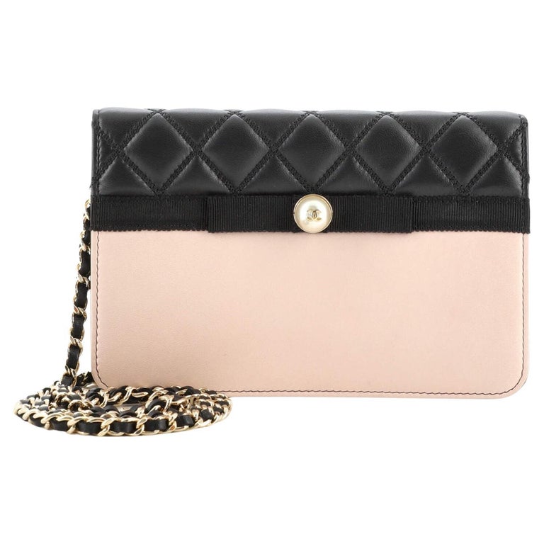 Chanel Pearl Wallet on Chain Quilted Lambskin and Calfskin For Sale at ...