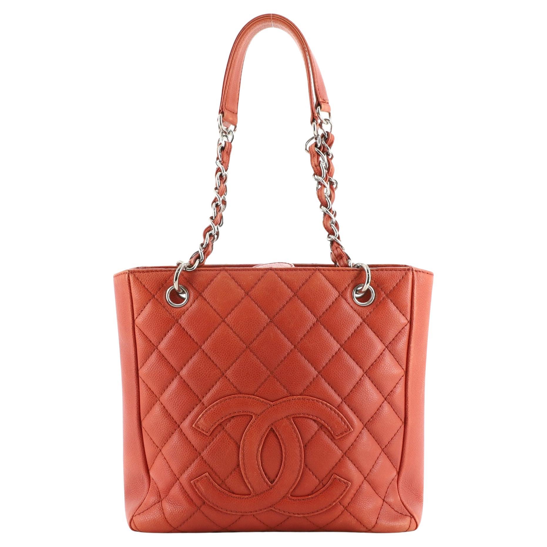 2015 Chanel Orange Canvas Small Deauville Tote at 1stDibs