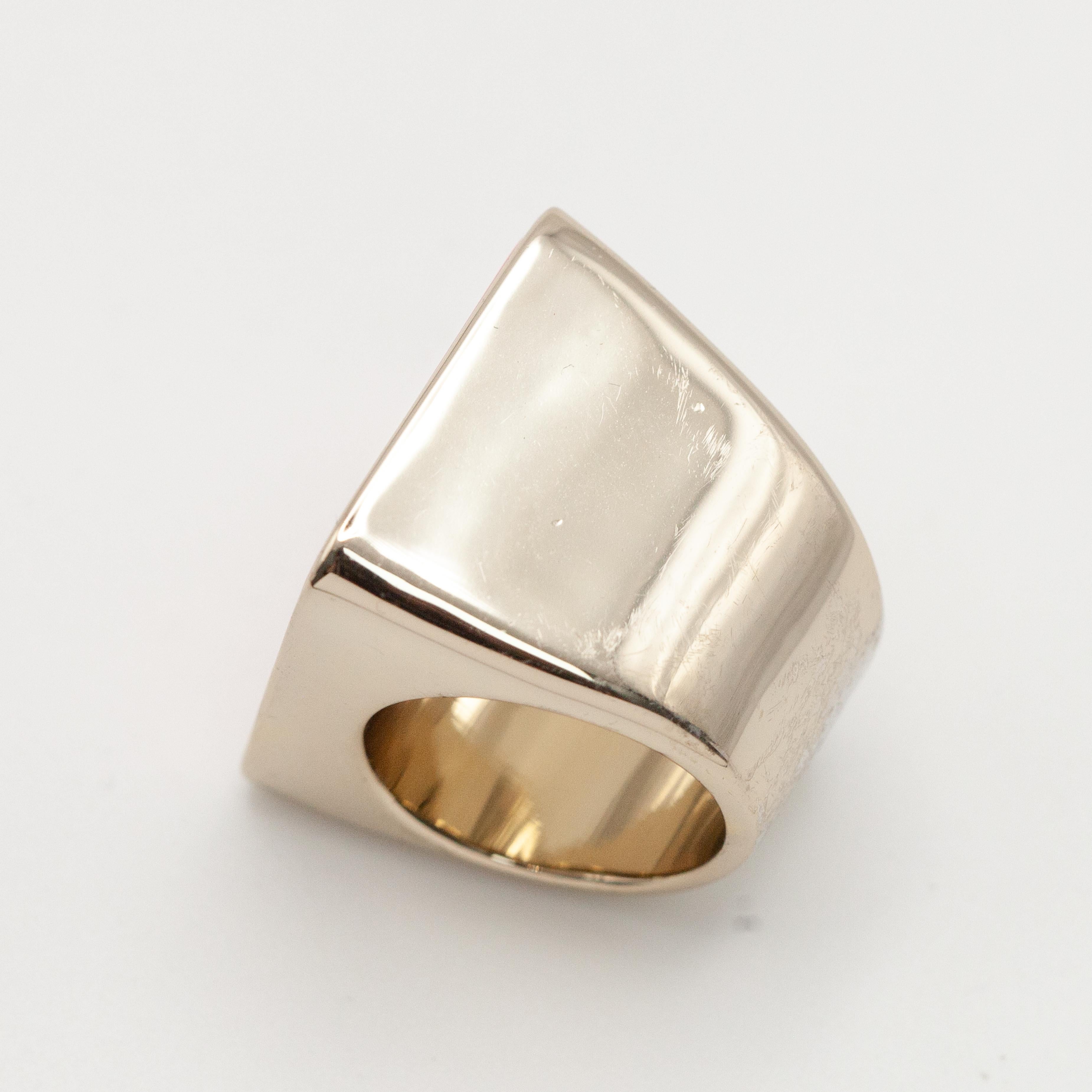Chanel Pink and Black Logo Statement Ring For Sale at 1stDibs