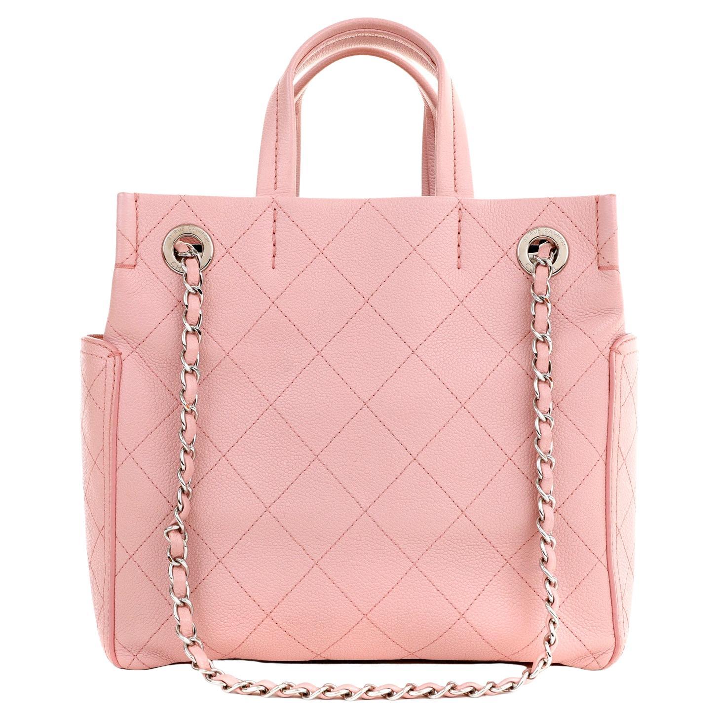 Chanel Pink Caviar Leather Day Tote at 1stDibs
