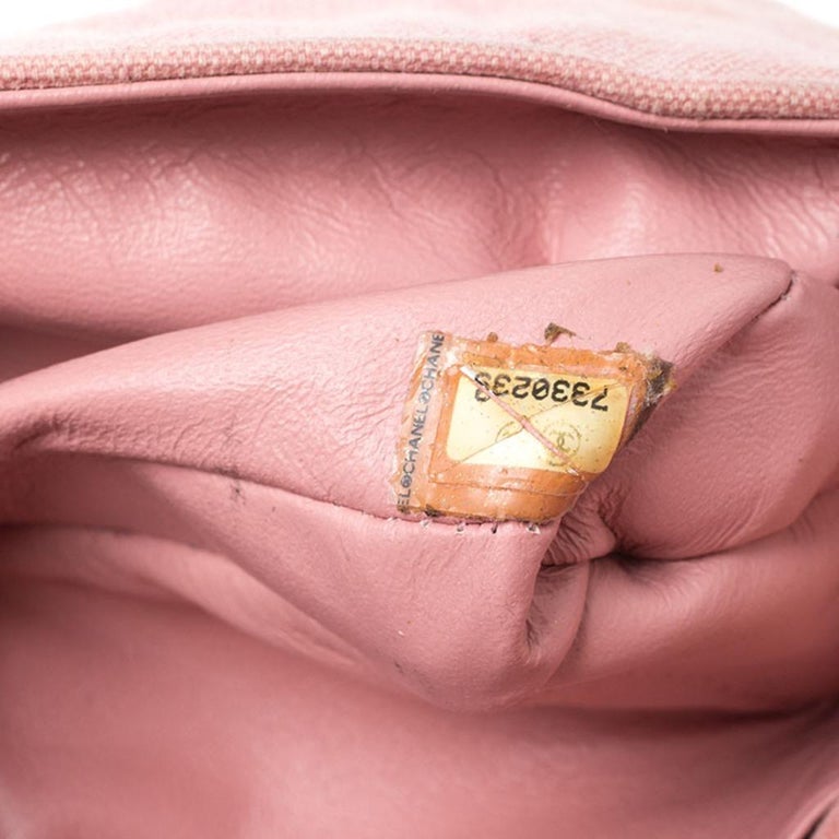 Chanel Pink Chocolate Bar Quilted Fabric East West Flap Bag For Sale at ...