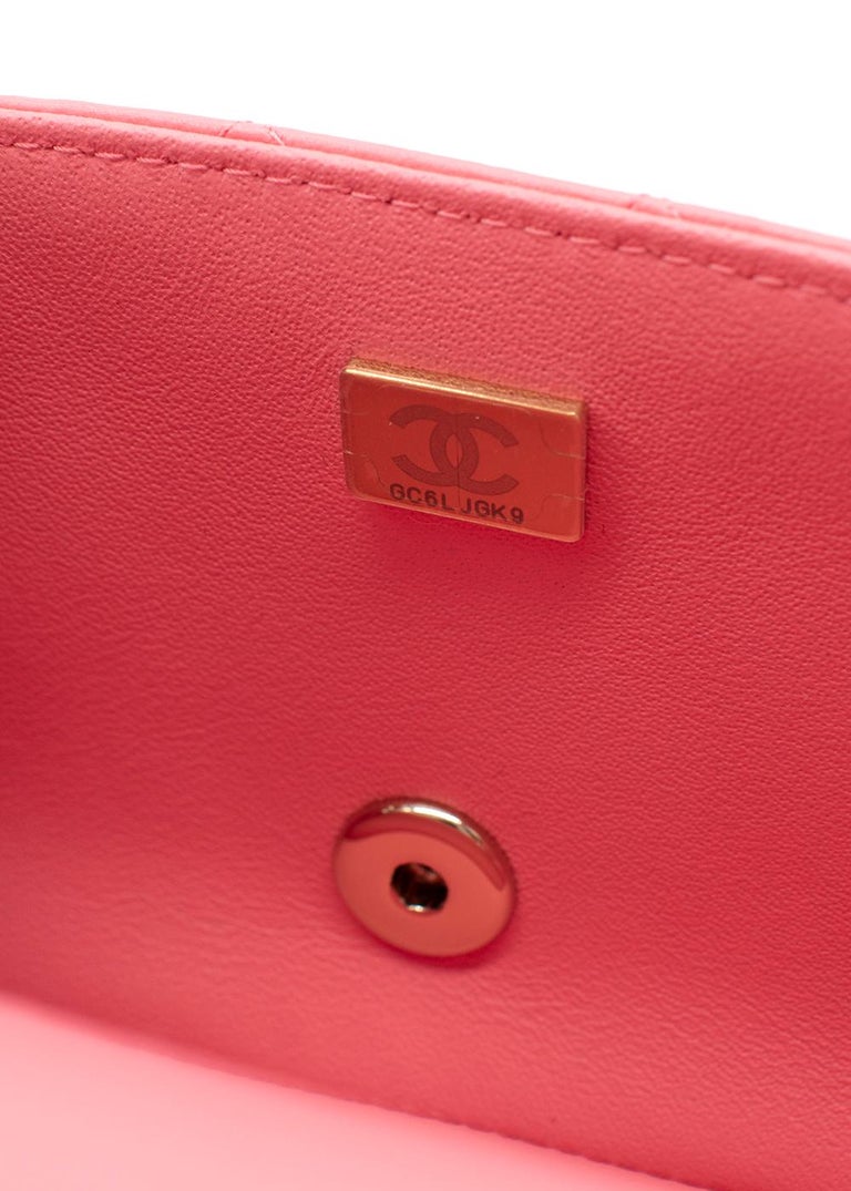 Chanel Pink Classic Mini Flap Bag For Sale at 1stDibs