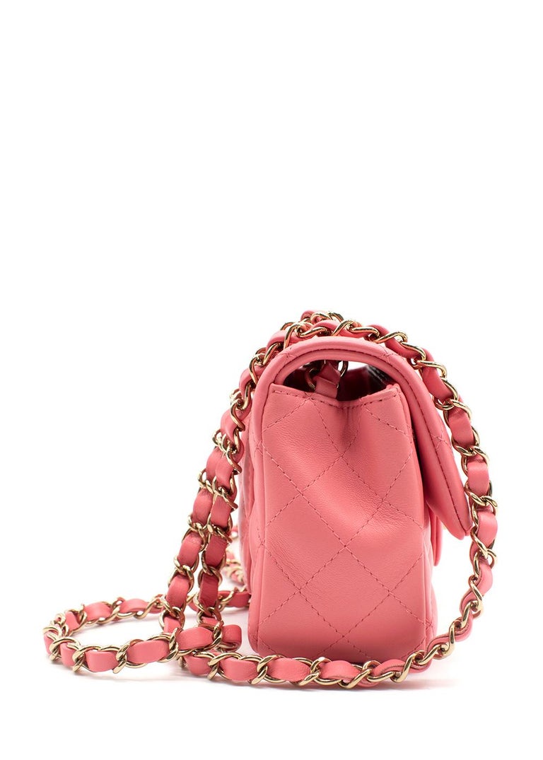 Chanel Pink Classic Mini Flap Bag For Sale at 1stDibs
