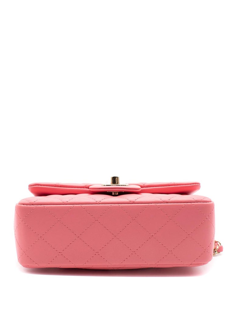 Chanel Pink Classic Mini Flap Bag For Sale at 1stDibs