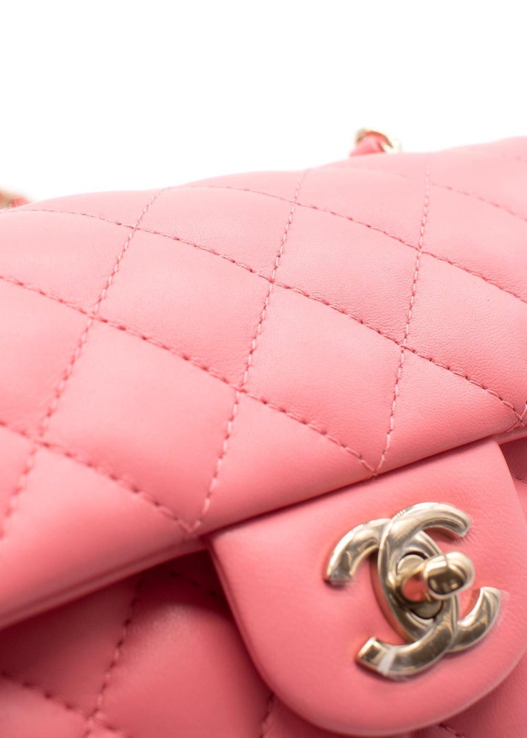 Chanel Pink Classic Mini Flap Bag For Sale at 1stDibs
