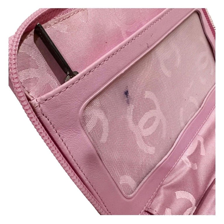 Chanel Pink Cosmetic CC Quilted Bag (2004) For Sale at 1stDibs