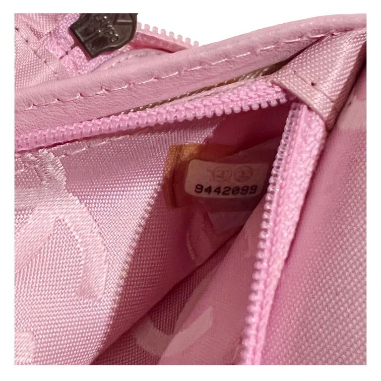 Chanel Pink Cosmetic CC Quilted Bag (2004) For Sale at 1stDibs