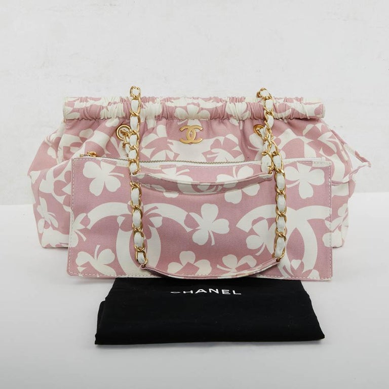 Chanel Pink Fabric Vintage Bag at 1stDibs