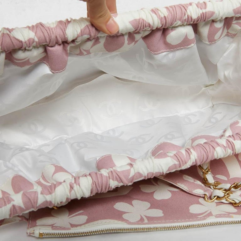 Chanel Pink Fabric Vintage Bag at 1stDibs