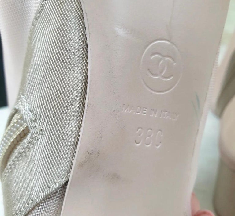 Chanel Pink Mesh and Grosgrain Flower Cap Toe Short Booties For Sale at ...