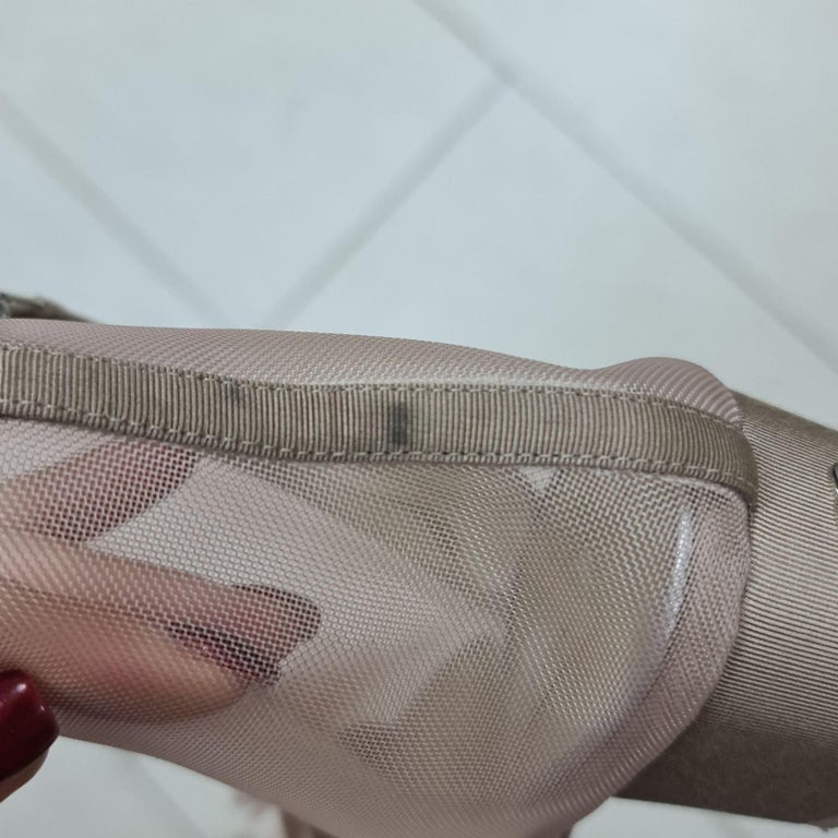 Chanel Pink Mesh and Grosgrain Flower Cap Toe Short Booties For Sale at ...