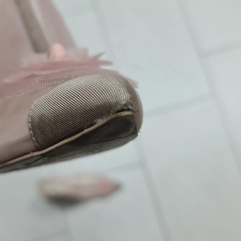 Chanel Pink Mesh and Grosgrain Flower Cap Toe Short Booties For Sale at ...