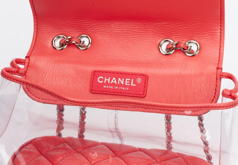 Chanel Pink Pvc Shoulder Tote Bag For Sale at 1stDibs
