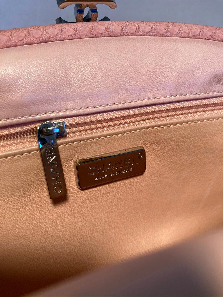 Chanel Pink Python Timeless Clutch at 1stDibs | moschino clutch