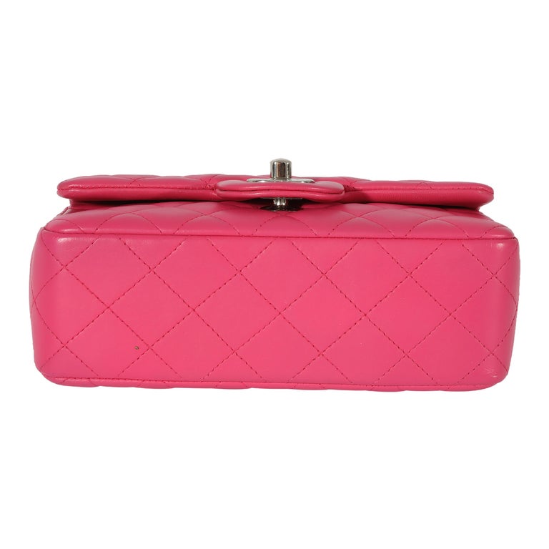 Chanel Pink Quilted Lambskin Mini Rectangular Classic Flap Bag For Sale ...