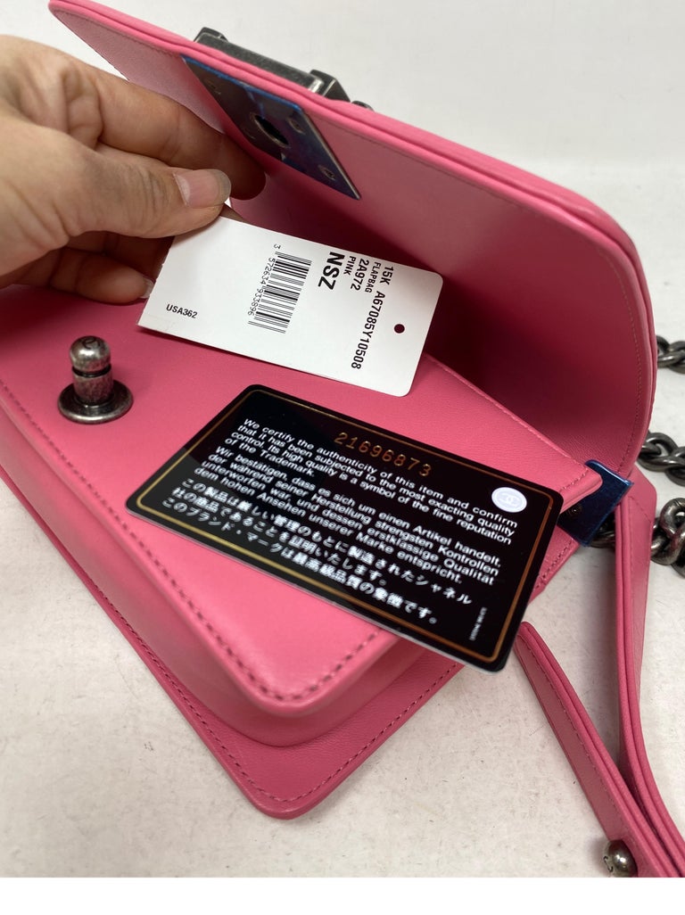 Chanel Pink Stingray Exotic Mini Boy Bag For Sale at 1stDibs