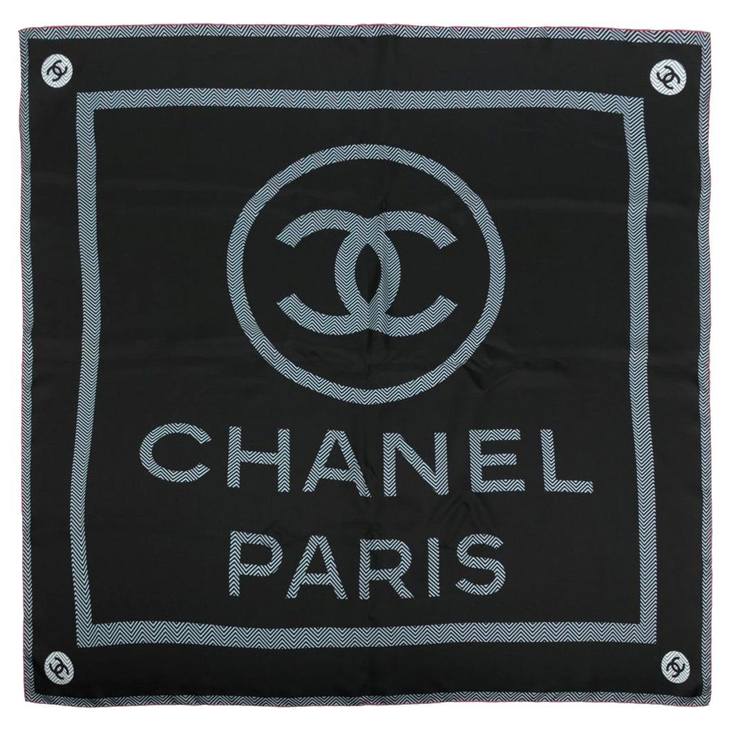 Chanel Signature "Coco Portrait with Jewellery" Silk Scarf at 1stDibs ...
