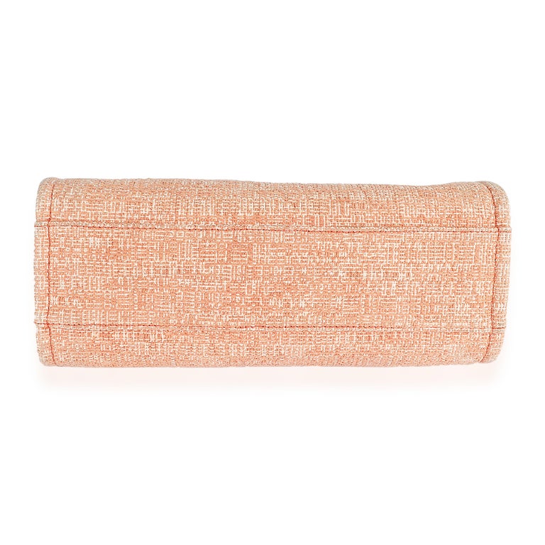 Chanel Pink Tweed Small Deauville Tote For Sale at 1stDibs
