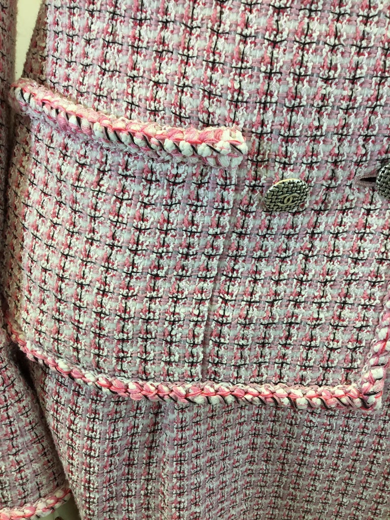 Chanel Pink Tweed Two Piece Skirt Set at 1stDibs | pink tweed set ...