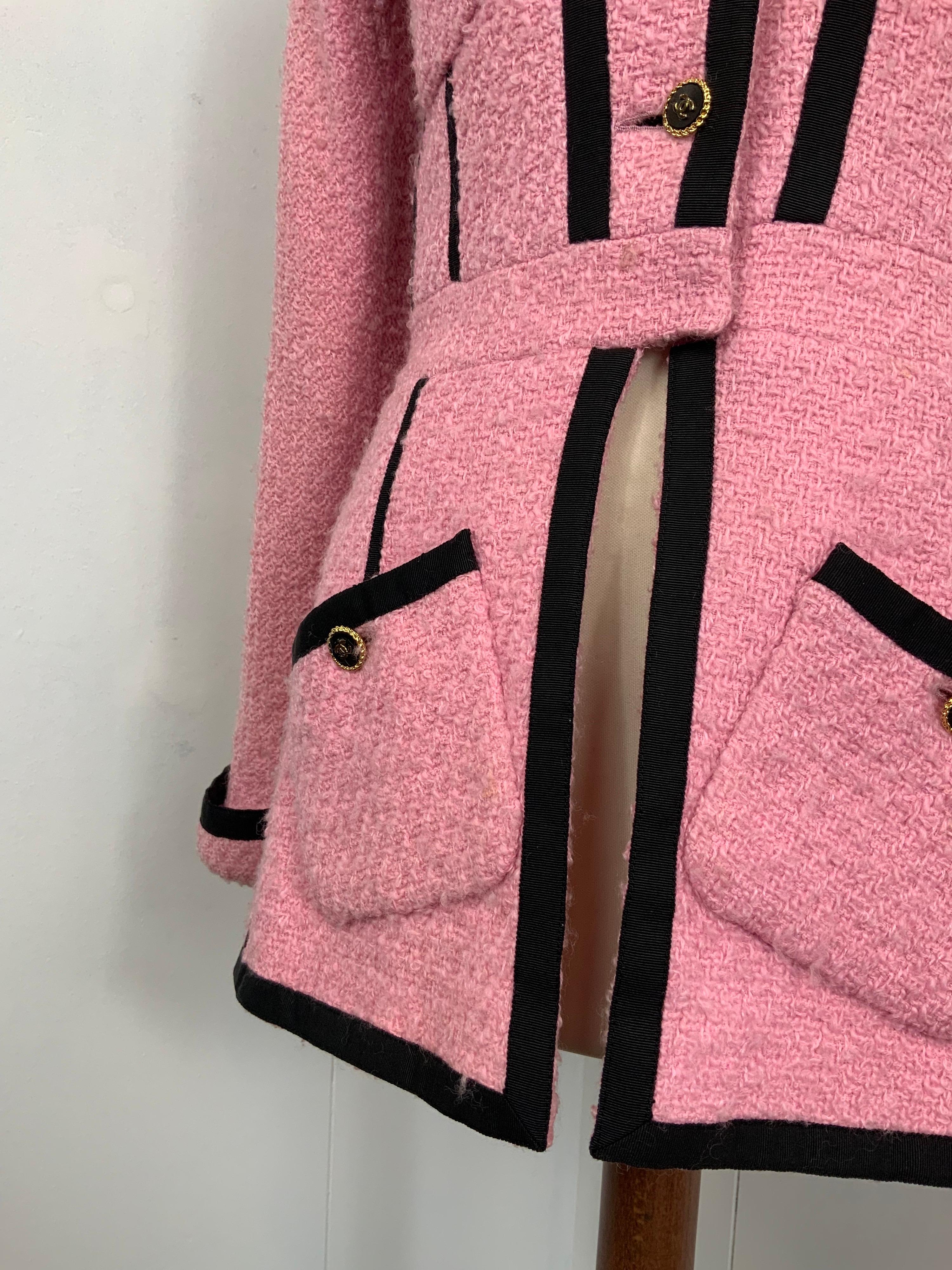 Chanel pink vintage iconic jacket at 1stDibs | pink chanel jacket, buy ...
