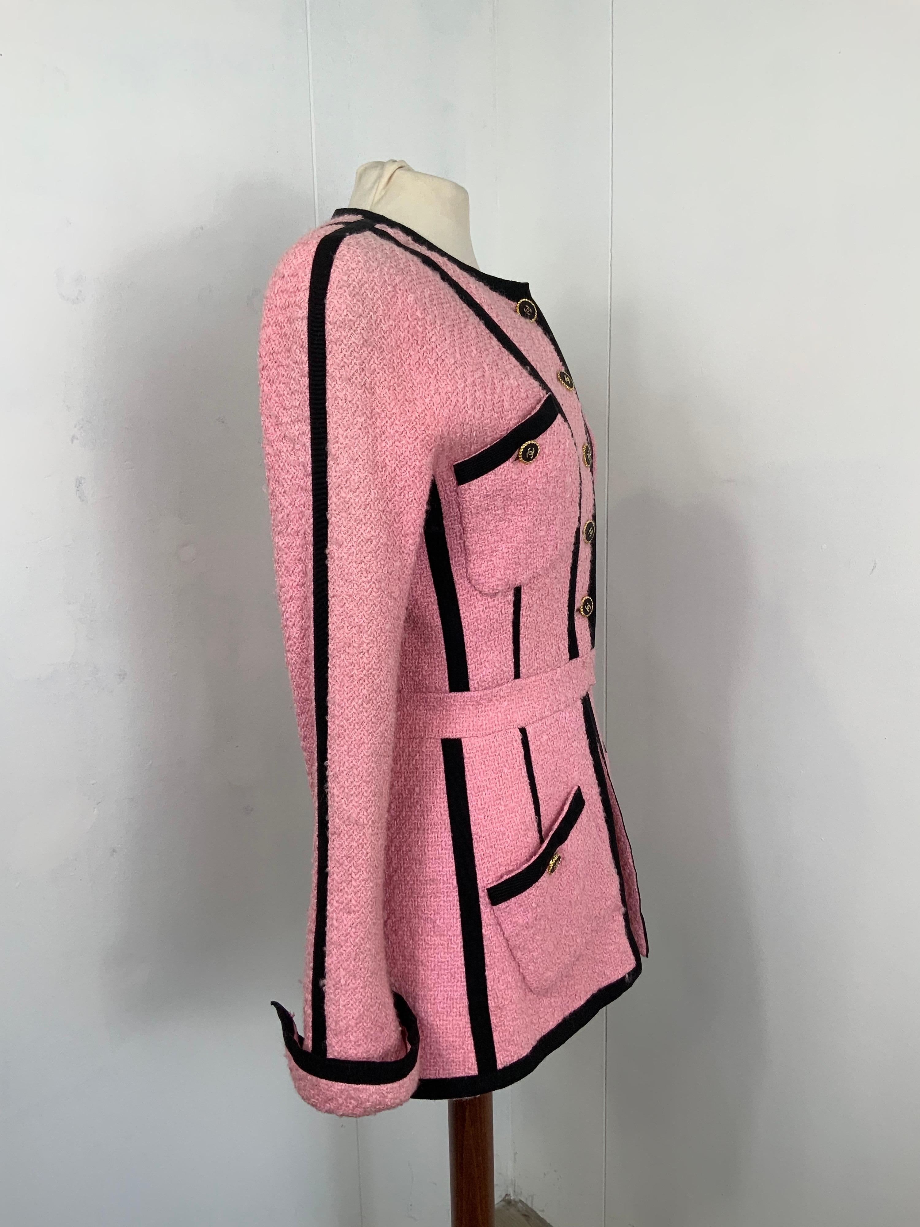 Chanel pink vintage iconic jacket at 1stDibs | pink chanel jacket, buy ...