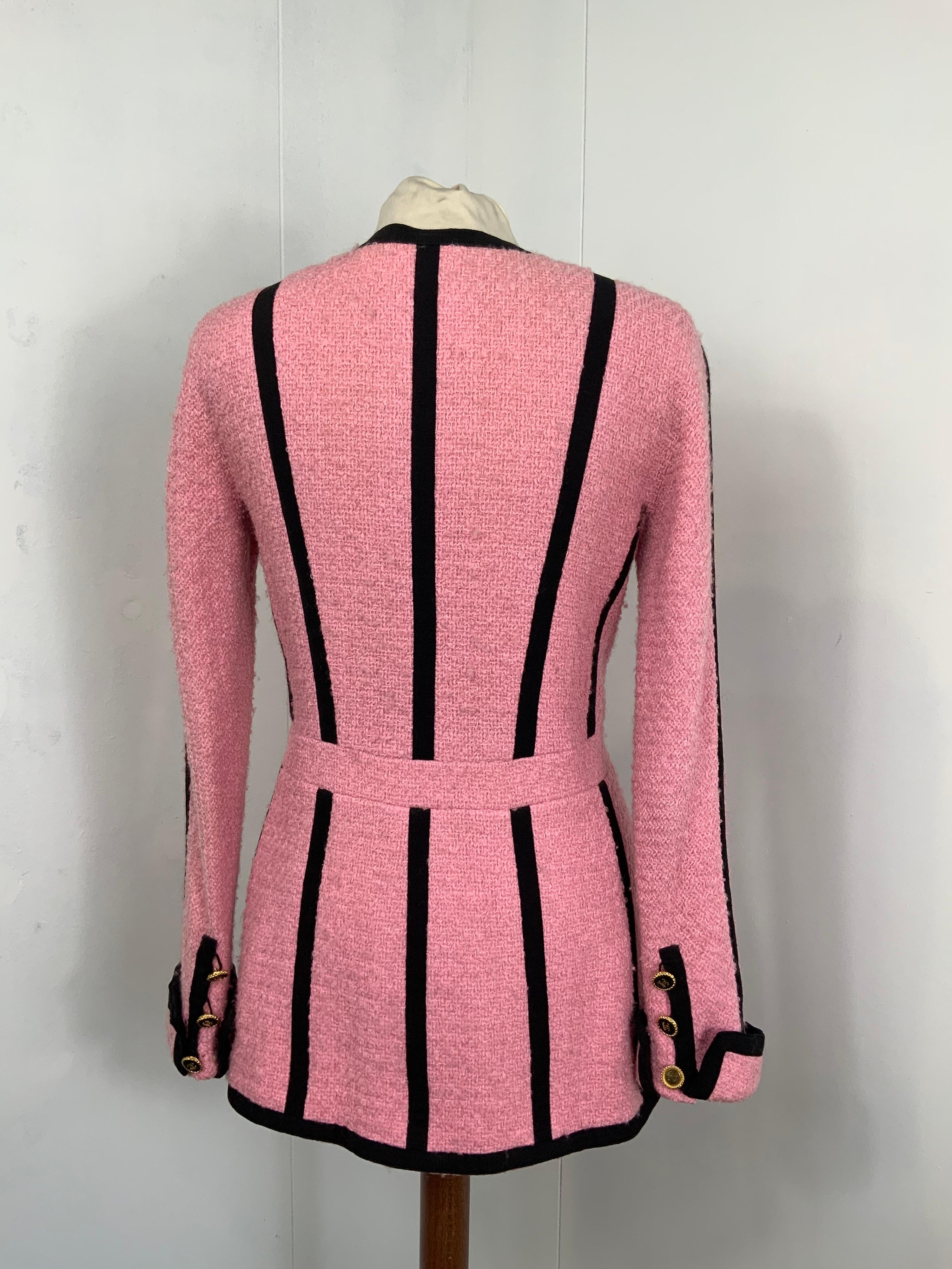 Chanel pink vintage iconic jacket at 1stDibs | pink chanel jacket, buy ...