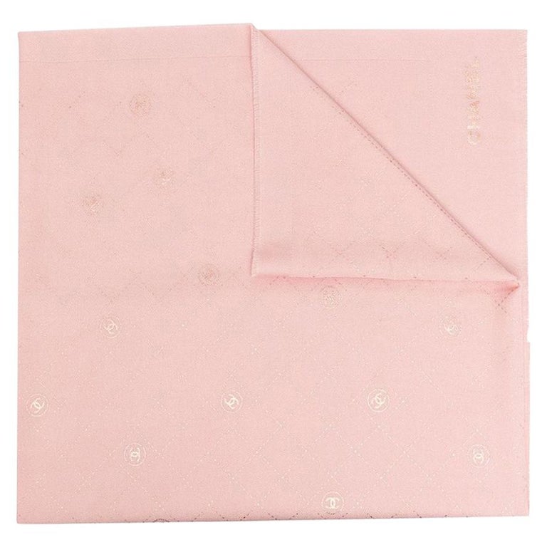 Chanel Pink Wool Scarf at 1stDibs | pink wooly scarf