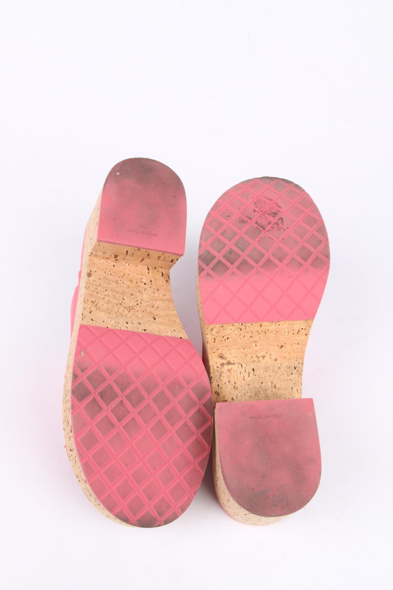 Chanel Platform Clogs - pink/red at 1stDibs