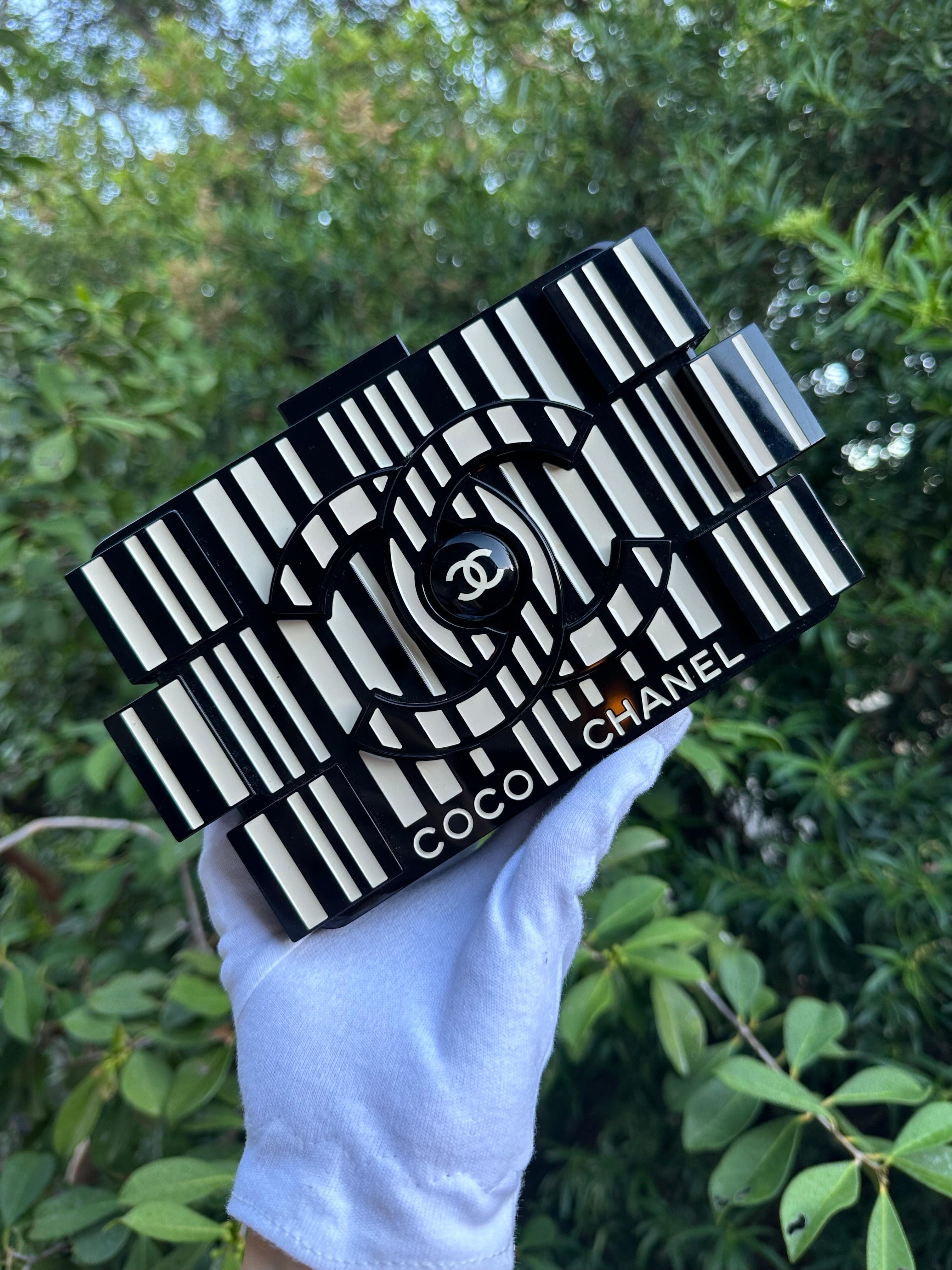 Chanel Plexiglass Barcode Brick Lego Clutch Bag For Sale at 1stDibs