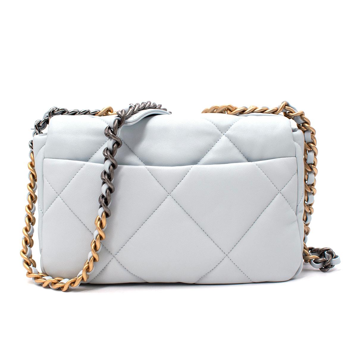 Chanel Powder Blue Lambskin Small 19 Shoulder Bag For Sale at 1stDibs ...