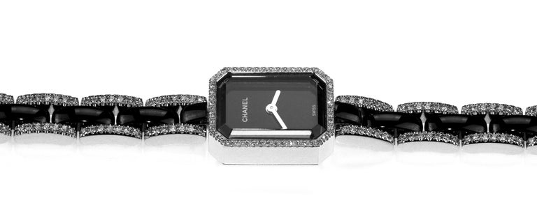Chanel Premiere Ladies Diamond Set Dress Watch in 18 Karat White Gold ...