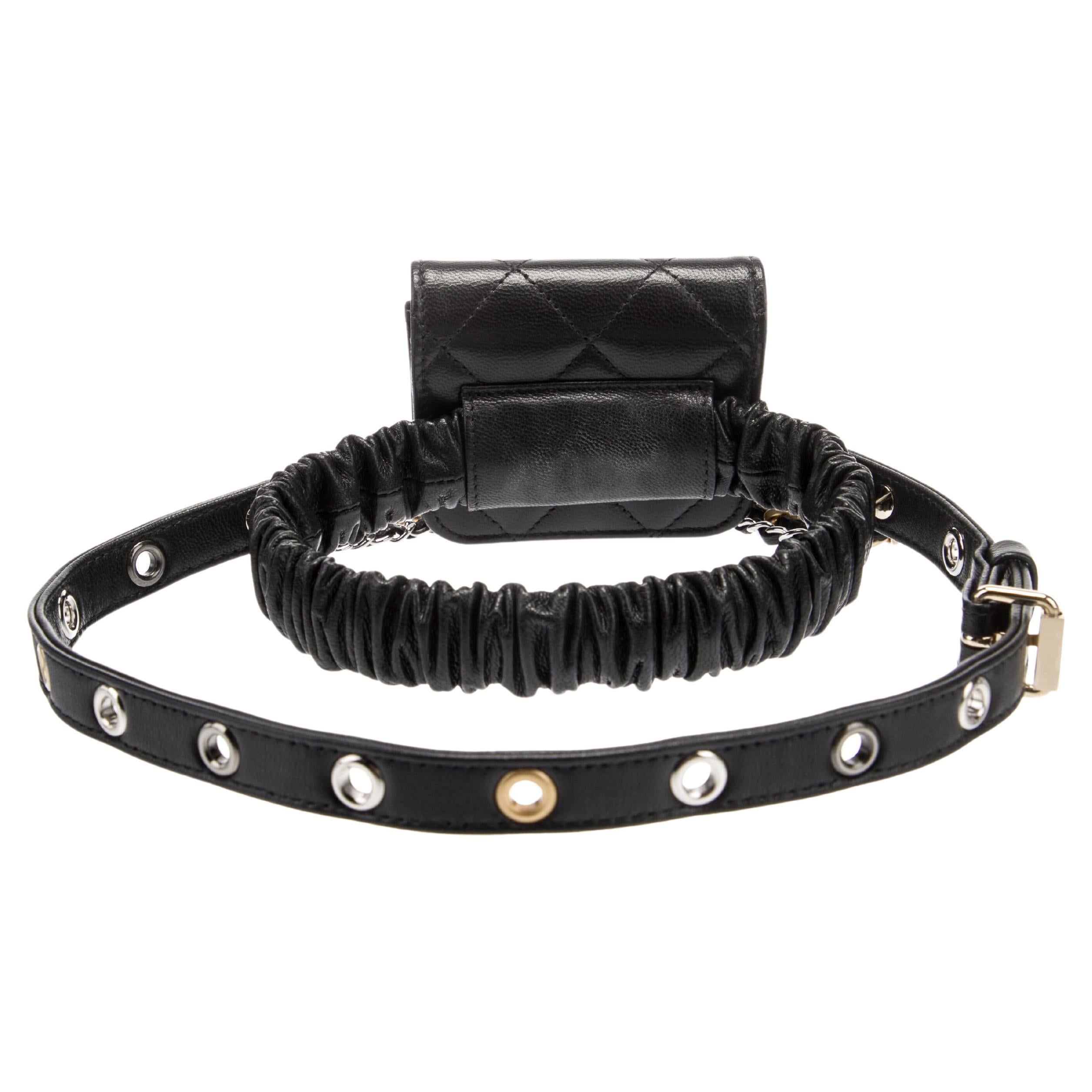 Chanel Punk Edgy Pierna Muslo Liguero Micro Mini Bolso Solapa con ...