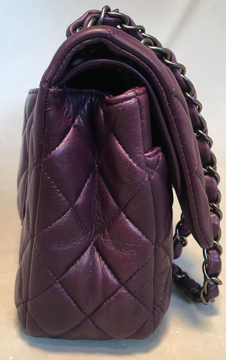 Chanel Purple 10 inch 2.55 Double Flap Classic Shoulder Bag at 1stDibs ...