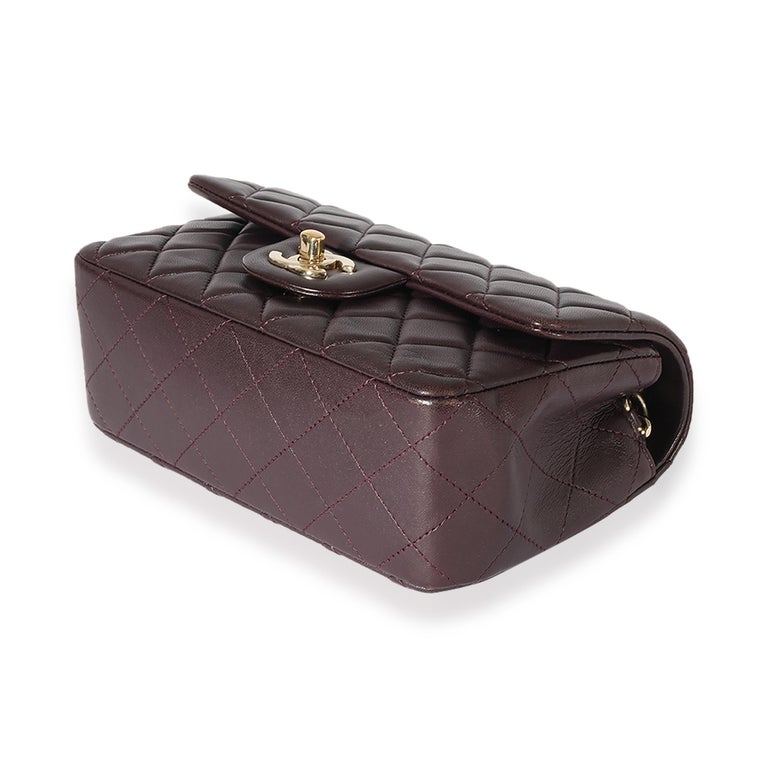 Chanel Purple Quilted Lambskin Rectangular Mini Flap Bag For Sale at ...
