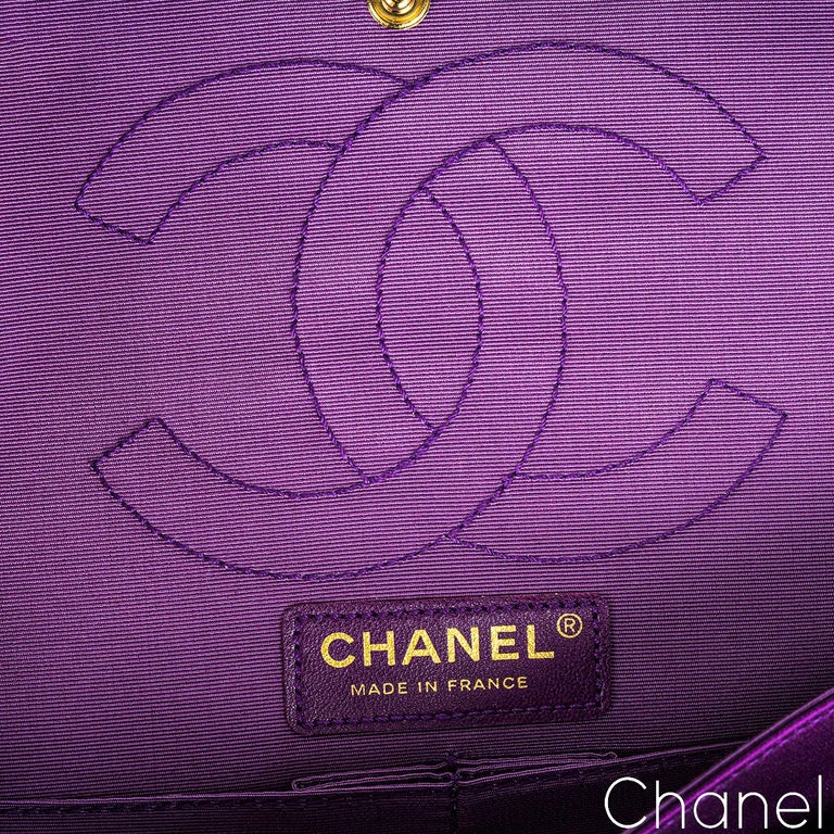 Chanel Purple Satin 2.55 Reissue Small 255 Bag For Sale at 1stDibs