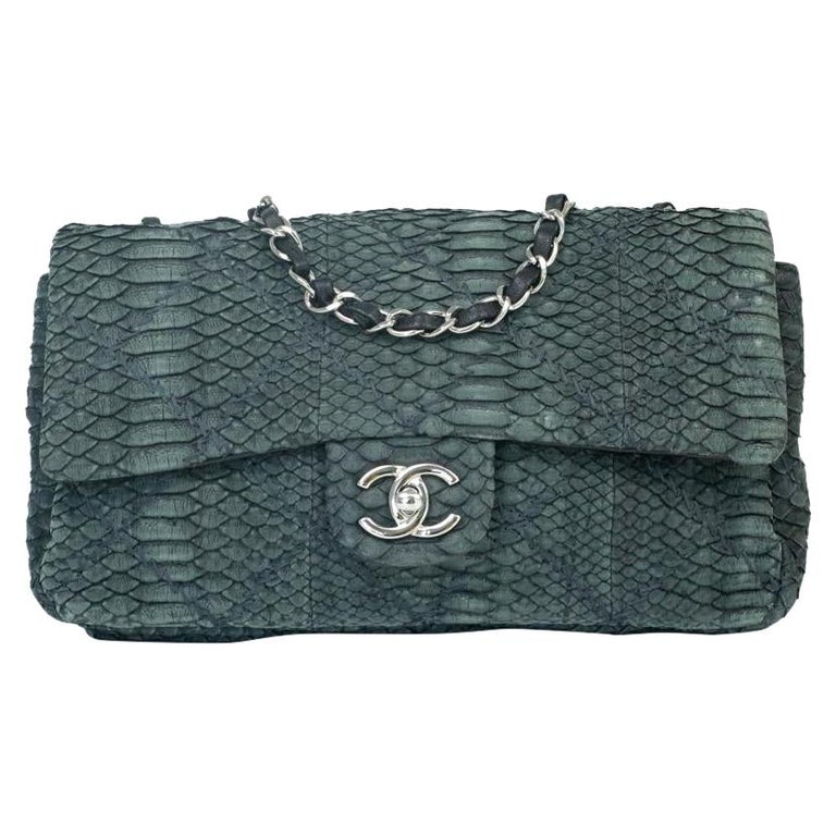 CHANEL Python Timeless Shoulder bag in Grey Exotic leathers at 1stDibs ...