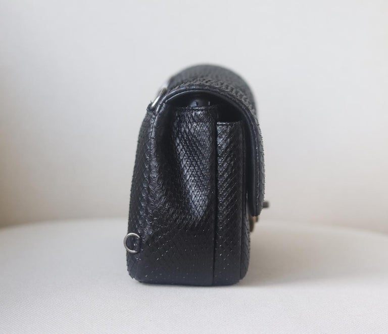 Chanel Python Waist Chain Flap Bag at 1stDibs