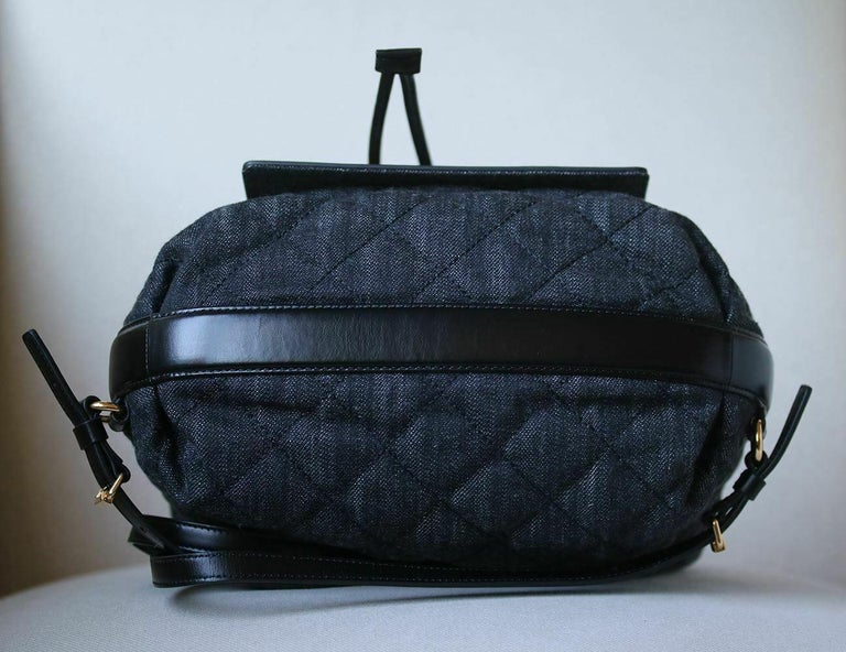 Chanel Quilted Denim and Leather Backpack at 1stDibs | chanel denim ...