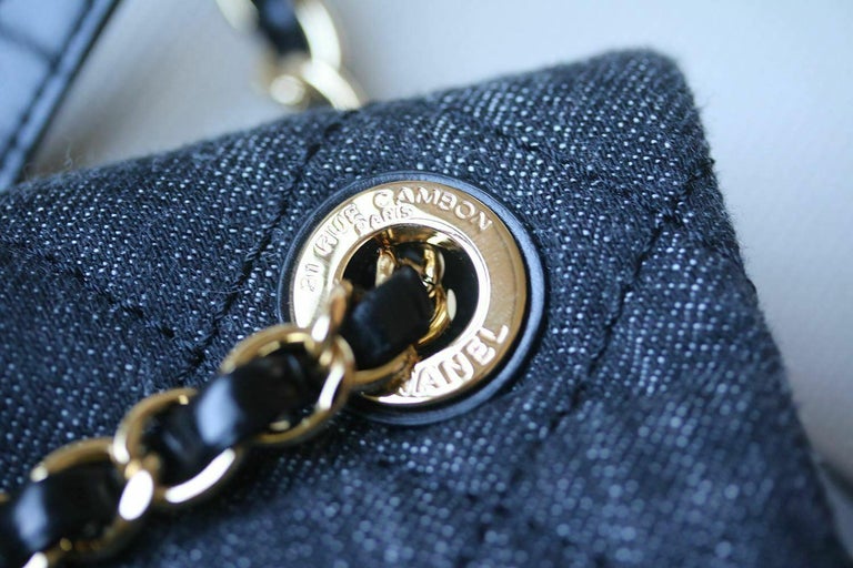 Chanel Quilted Denim and Leather Backpack at 1stDibs | chanel denim ...