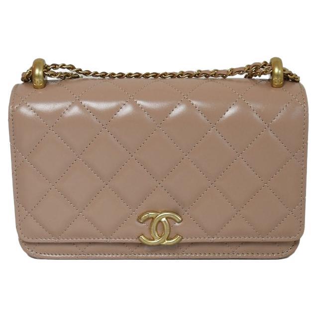 Chanel Pink Quilted Calfskin Mini Ligne Cambon Pouch at 1stDibs ...