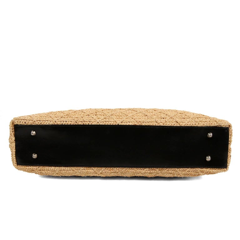 Chanel Raffia Straw Framed Bag at 1stDibs | chanel raffia bag, chanel ...