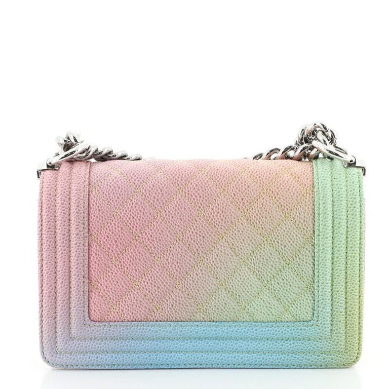 Chanel Rainbow Boy Flap Bag Quilted Painted Caviar Small at 1stDibs ...