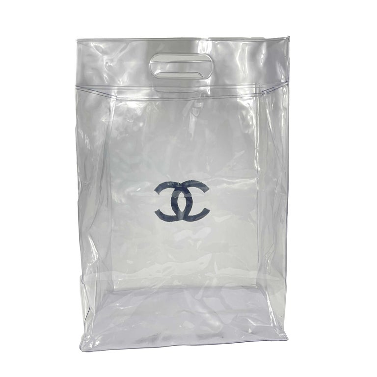 CHANEL *Rare* 2018 VIP Runway Gift Clear PVC CC Tote at 1stDibs
