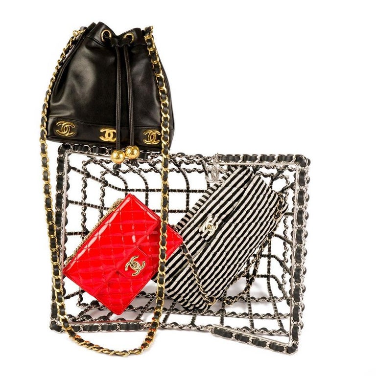 Chanel Rare Collector's Runway Supermarket Grocery Basket Chain Tote ...