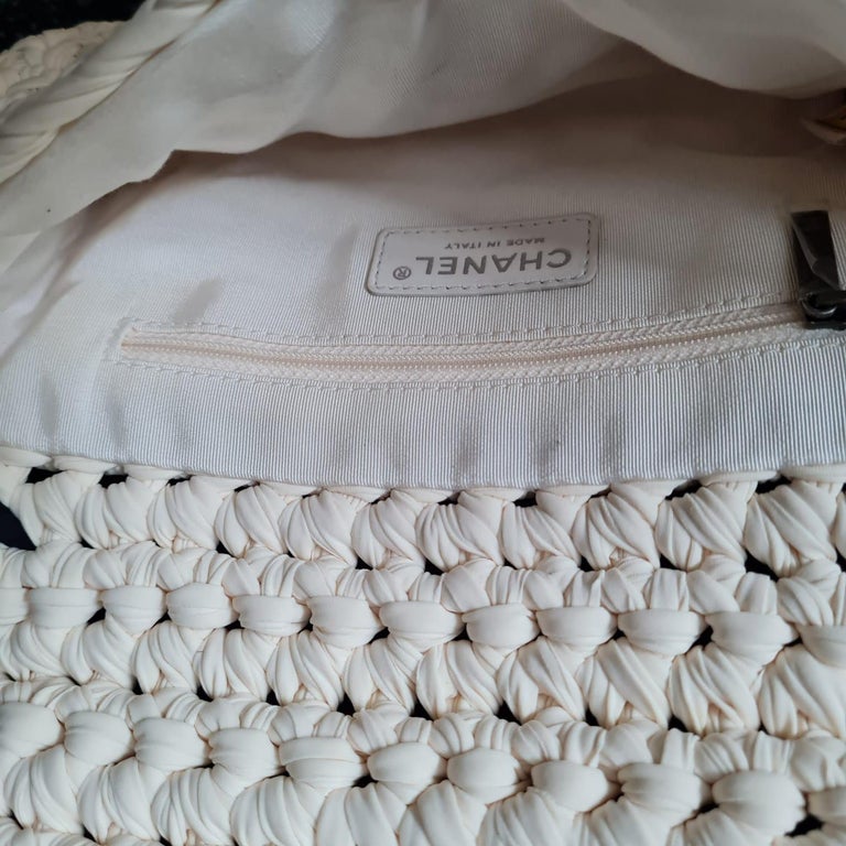 Chanel Fancy Crochet Flap Bag For Sale at 1stDibs