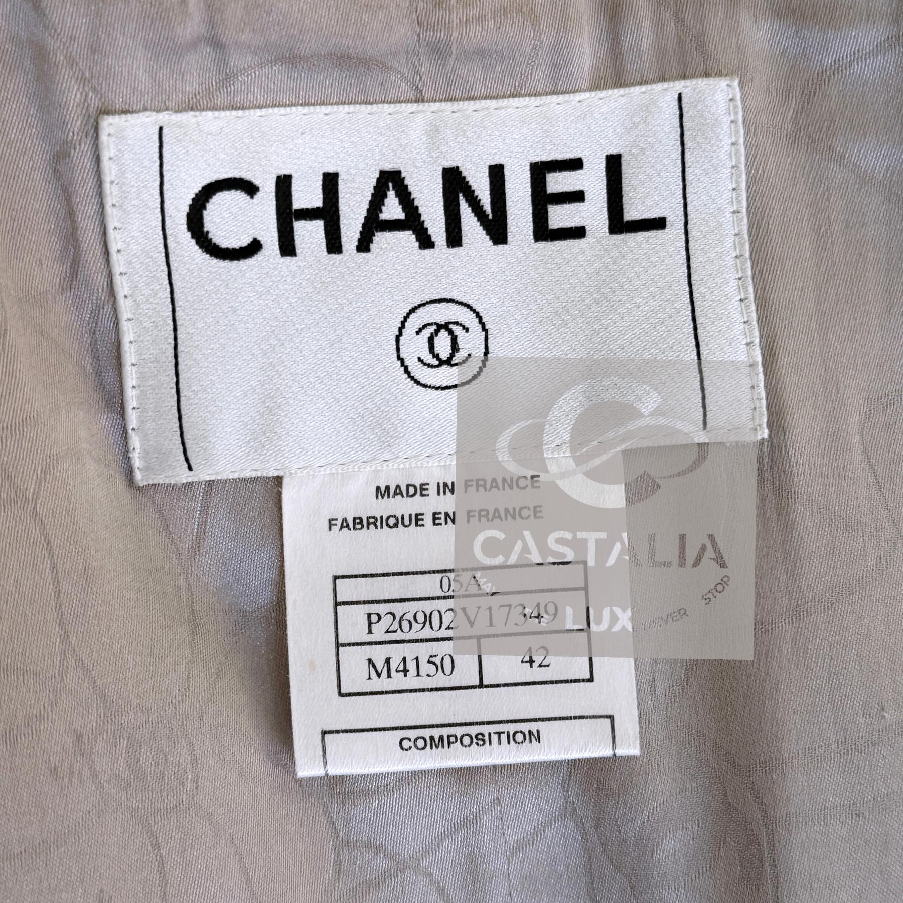 CHANEL Rare Lesage Tweed Coat CC Jewel Buttons 42 FR For Sale at 1stDibs