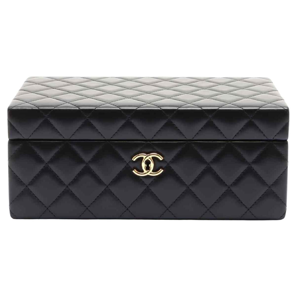 Chanel Rare Limited Edition Black Quilted Lambskin Collectors Decor ...